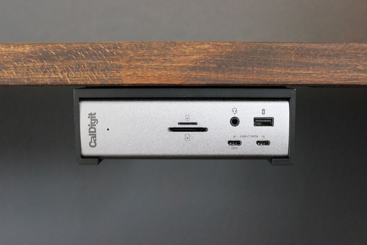 Minimal Under Desk Mount for CalDigit Thunderbolt 4 Dock (TB4) 3D Prin ...